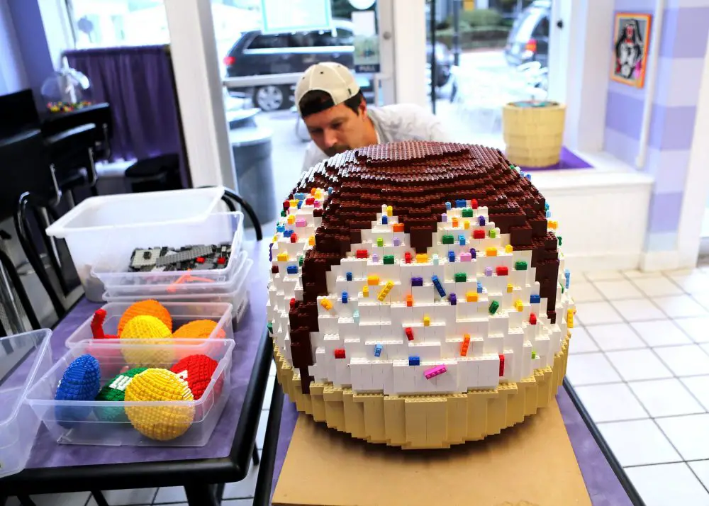 A Truly impressive LEGO ice cream cone in Wellesley - The Swellesley Report